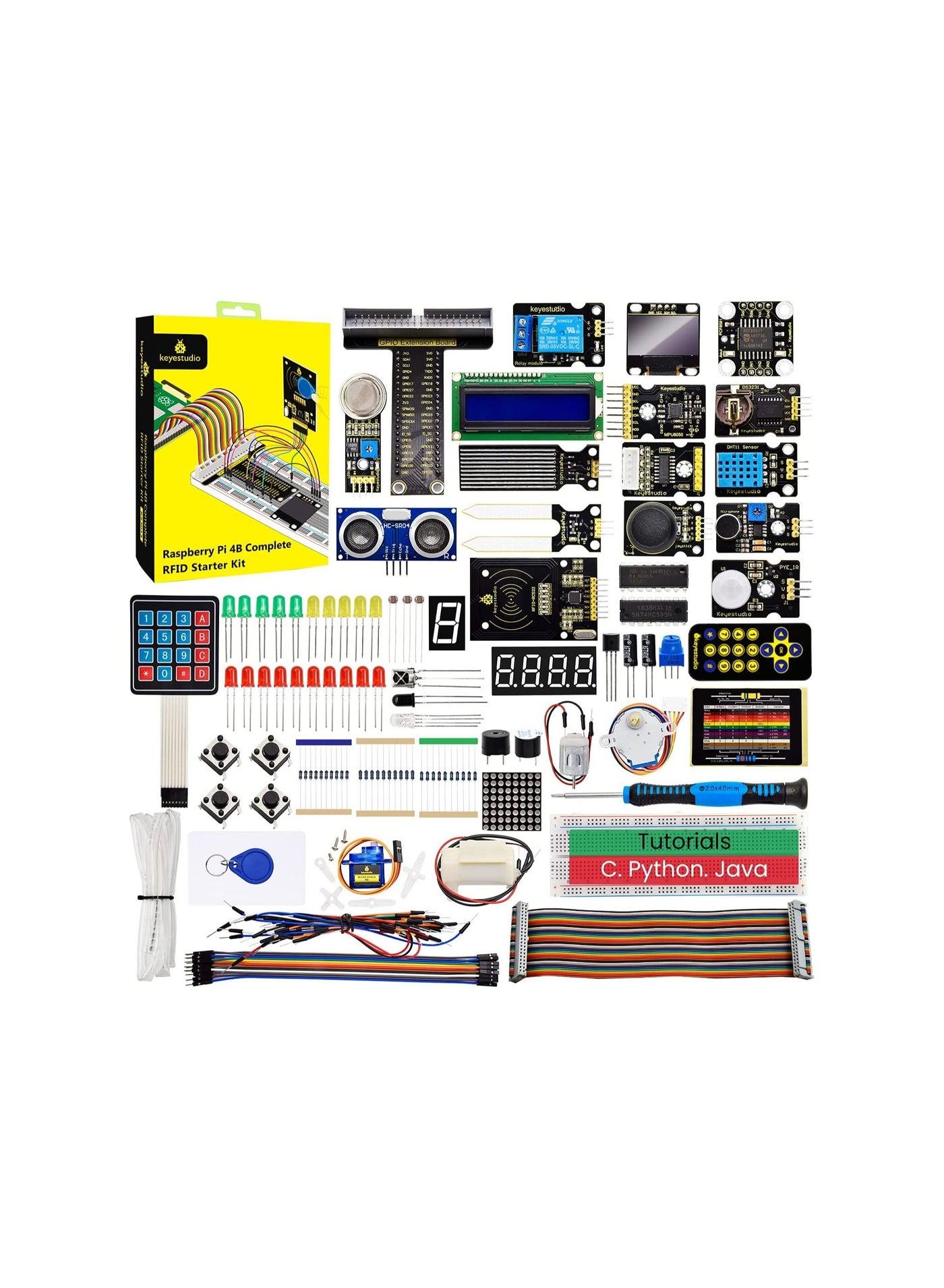 Keyestudio RFID Sensor Starter Kit for Raspberry Pi 4 3B 2B B+, with ...