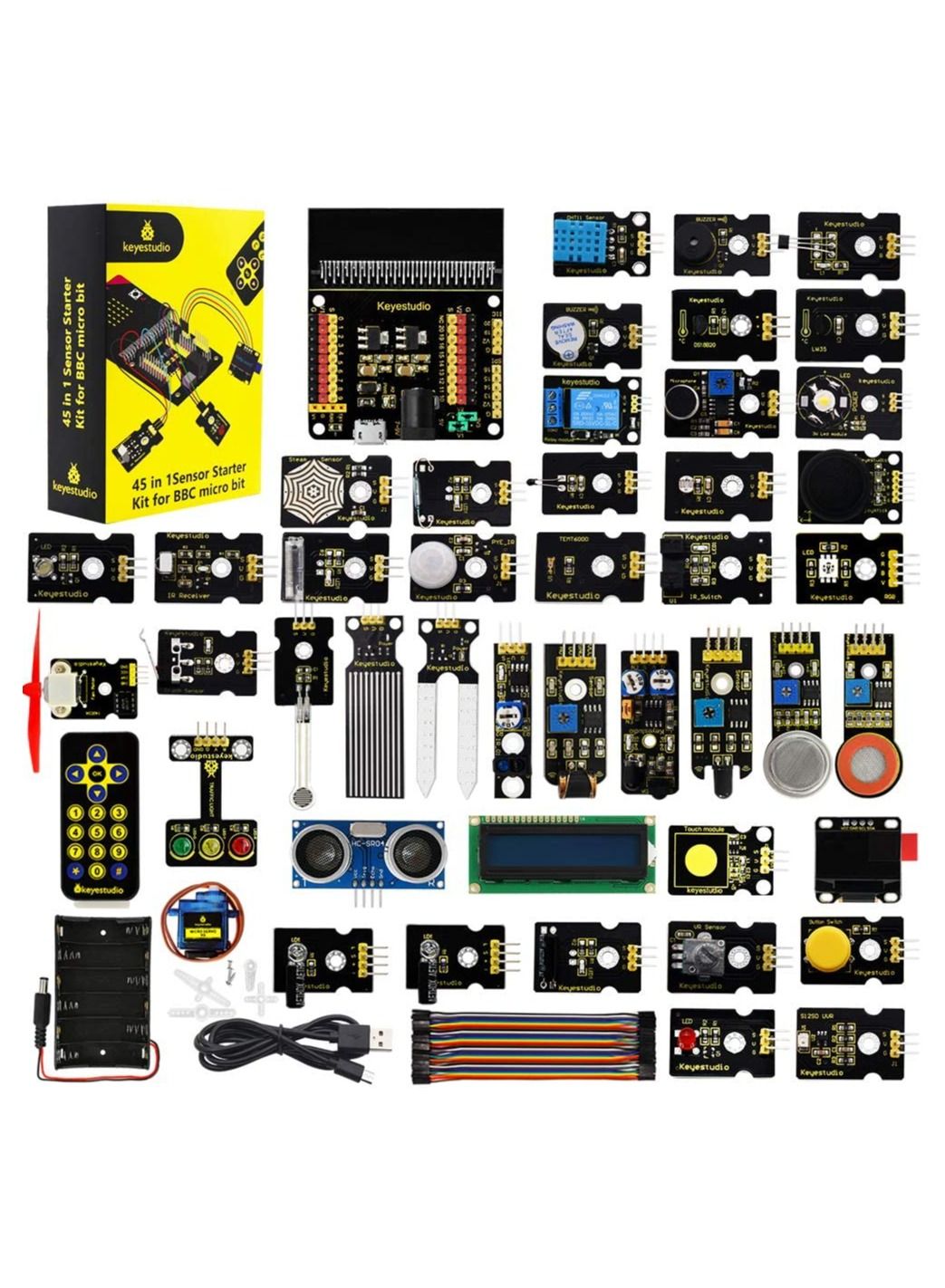 مواصفات و سعر Keyestudio 45 Sensors Starter Kit for BBC Microbit ...