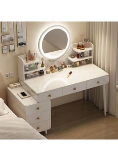 Multifunctional Makeup Vanity Dressing Table with LED Mirror and Chair ...