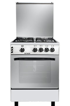 Fresh gas cooker, 4 burners, 60 cm, rainbow, stainless, full ignition ...