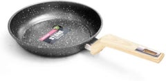 Professional Carbon Steel Wok Pan, 34cm Non-Stick Deep Stir Fry Pan ...