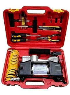 Heavy Duty Dual Cylinder 12V Air Compressor Kit with Portable Carry ...