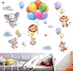 Baby Animals Wall Stickers for Nursery: Kids Boys Girls Bedroom Wall ...