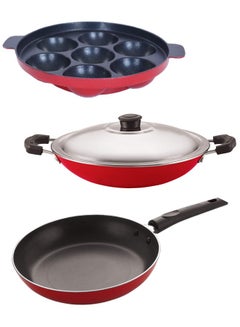 Cooking Wok Frying Pan Non-stick Deep Frying Pan Ergonomic Handle ...