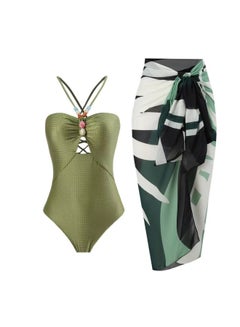 Outdoor One-piece Gauze Dress Suit Swimsuit Hot Spring Women's Strap ...