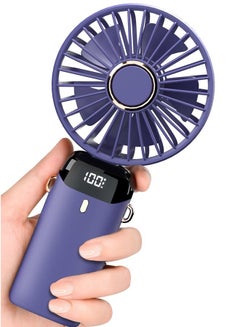 Portable hand Fan, Quiet mini Fan, 2400 mAh USB Battery Rechargeable ...