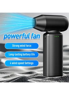 Black Mini Storm Turbine Fan 130000 RPM High Speed Portable Turbo ...