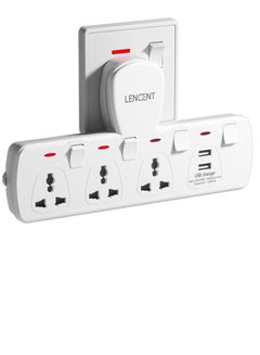 LENCENT Multi Plug Extension Socket, 3 Way Electrical Outlet Extender ...