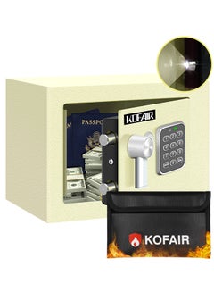 Home Safe (0.23 Cubic Feet) with Fireproof Bag, Mini Digital Safety Box ...