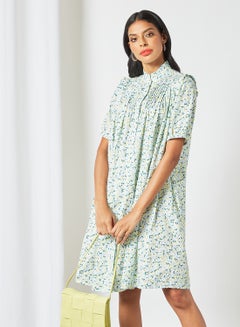 Solid Ruched Extended Sleeves Pleated A-Line Maxi Dress price in UAE ...