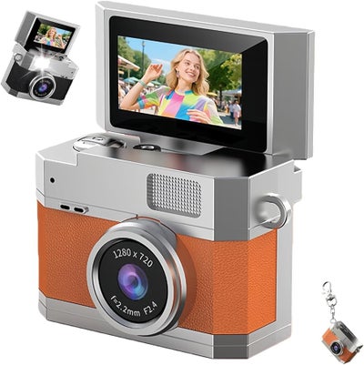 سعر Orange Mini Digital Camera With 180 Flip Screen HD Portable Travel ...