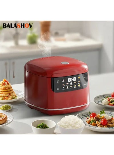 Red Mini Rice Cooker 2L Portable Steamer 400W With Timer Keep Warm ...