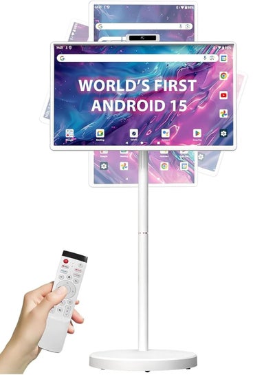 27 Inch Portable TV Screen with Stand Android 15 Display Touch Screen ...