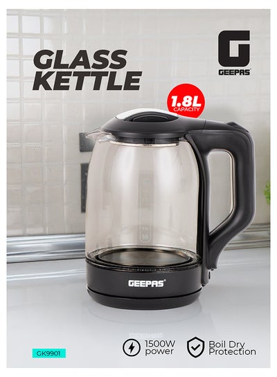 1.8 liter Electric Glass Kettle| Boil Dry Protection and Automatic Cut ...