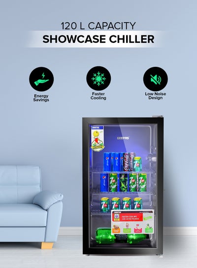 Showcase Chiller 120 Quick Cooling with Low E Glass Door Low Noise and ...