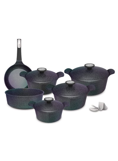 سعر 10 Piece Korean Extrema Granite Cookware Set Green Green 28.0cm فى ...