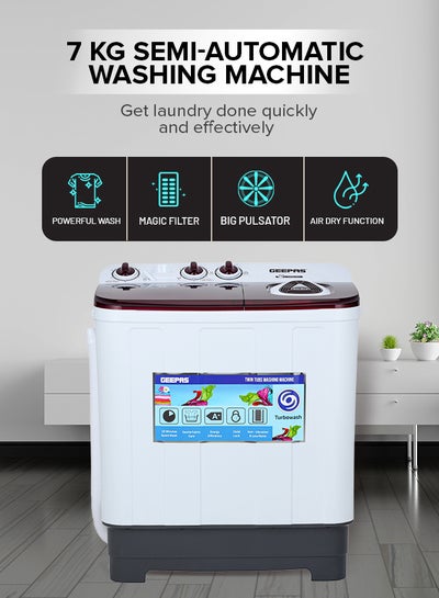 TwinTub Semi-Automatic 9 Kg Washing Machine | Top Load Semi Automatic ...
