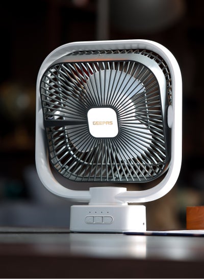 2-In-1 Oscillating LED Table Fan With Light Operating For 30 Hours Fans ...