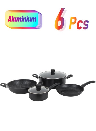 Royalford Aurora 6-piece Forged Aluminum Cookware Set- RF12628/ Durable ...