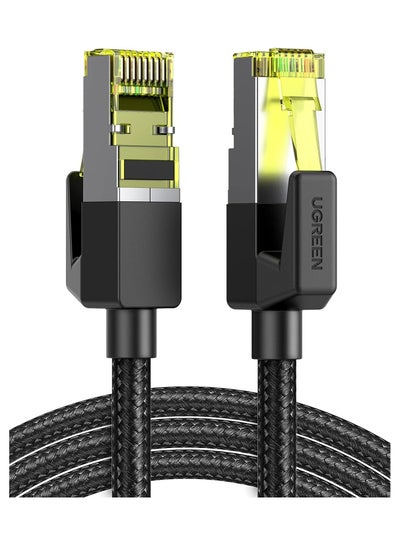UGREEN CAT7 Shielded Round Cable with Braided Modular Plugs 3m BLACK ...