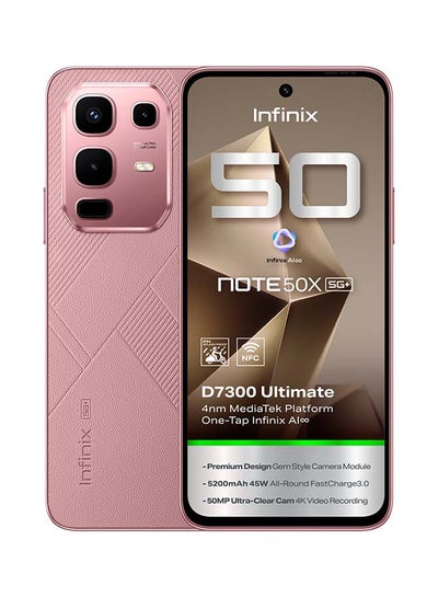 Note 50 X Dual SIM Sunset Spice Pink 8+8GB RAM 256GB 5G - Middle East ...