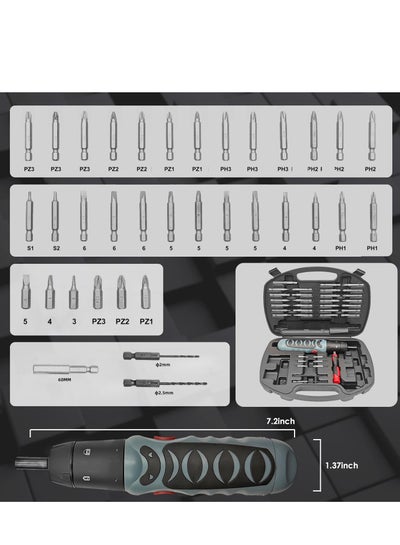 CATCHY 6V Electric Screwdriver Set, 36 Accessories, Continuously ...