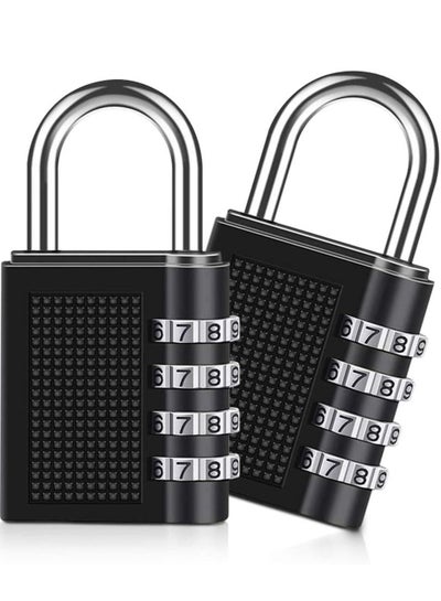 Combination Padlock 2 Pack 4 Digit Lock Padlock for School Gym Locker ...
