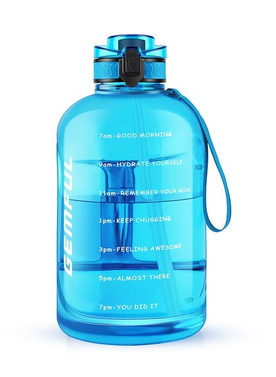 3l Goal Large Water Bottle with Handle BPA Free Leakproof Motivational ...