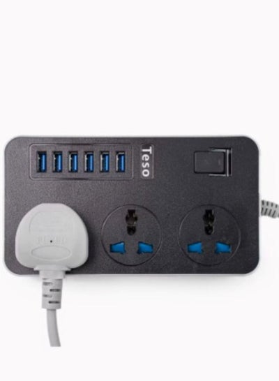 Power Strips Extension Cord 3 Outlets Power Socket With 6 USB Ports ...