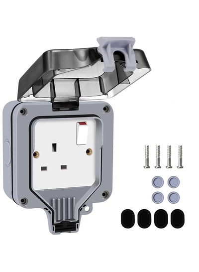Single Outdoor Socket Waterproof Socket IP66 Switched Socket Cover 13A ...