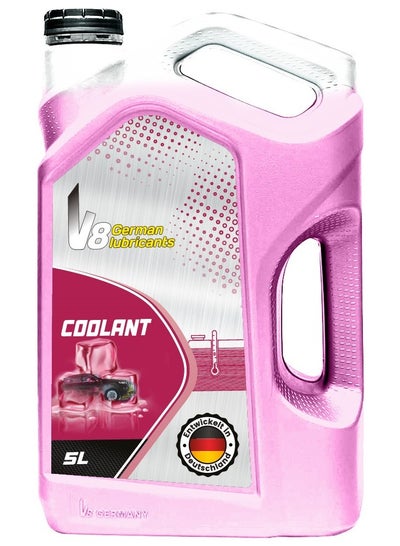 V8 German Lubricant Radiator Coolant Pink 5L – Extended Life Antifreeze ...