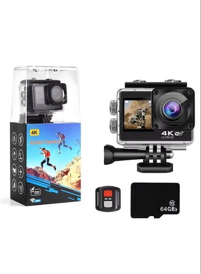 4K Action Camera, 20MP WiFi Waterproof Camera,EIS Touch Screen, PC ...