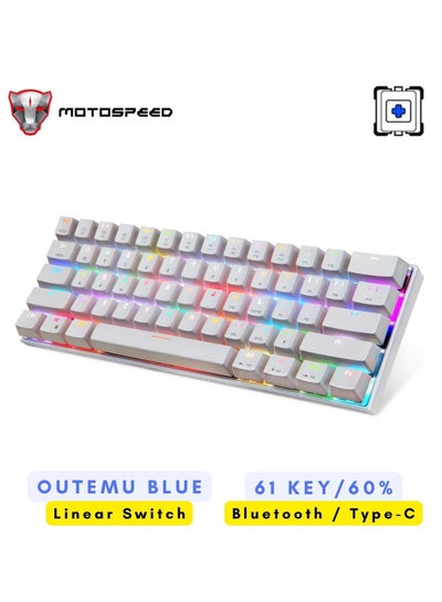 RGB Backlight 61-Key Mechanical Gaming Keyboard NKRO Anti-Ghosting 60% ...
