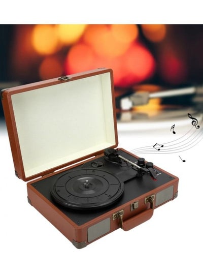 Portable Suitcase Record Player Brown Vintage Phonograph Portable ...