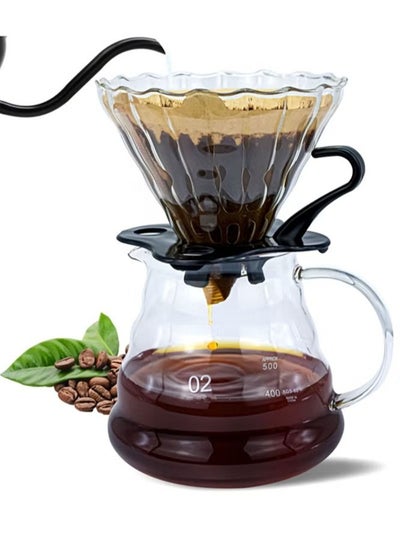 Manual V60 Hand Drip Coffee Maker 600ml Set Pack Of 2 price in Saudi ...