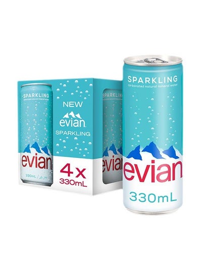 Sparkling Carbonated Natural Mineral Water Can 330ml Pack of 4 price in UAE | Noon UAE | kanbkam