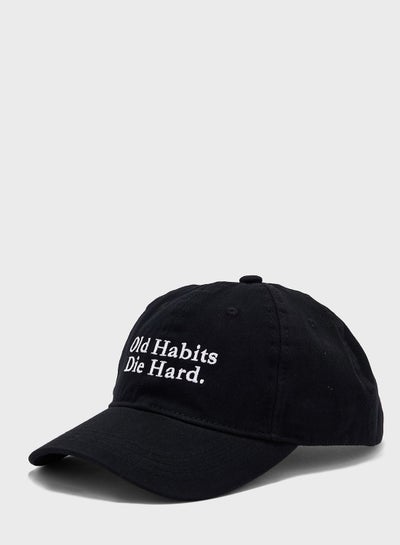 Old Habits Slogan Curve Peak Cap price in UAE | Noon UAE | kanbkam