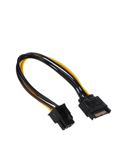 15pin SATA Power to 6pin PCI-e PCI Express Adapter Cable for Video Card ...