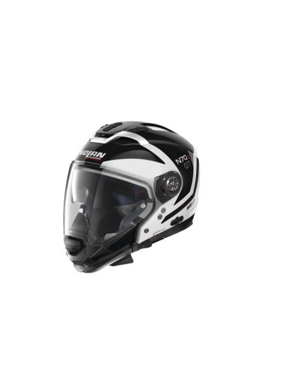 Nolan Helmet Crossover N70-2 GT GLARING N-COM 49 Metal White price in ...