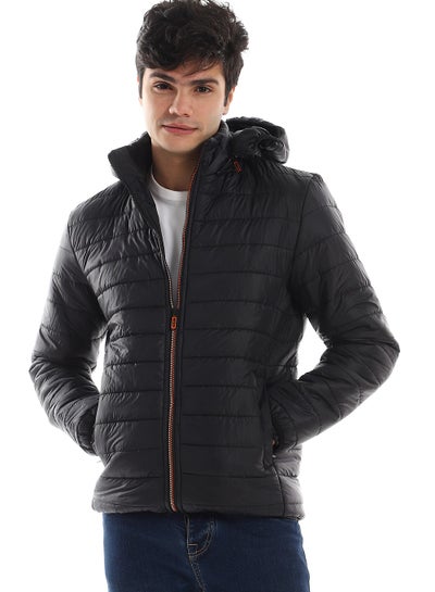 White Rabbit Men Quilted Long Sleeves Black Men Waterproof Jacket price ...