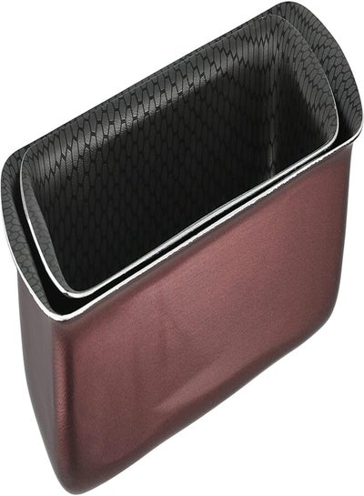 سعر Trueval Teflon loaf pan set 2 pieces, sizes 26-30 cm, maroon color ...