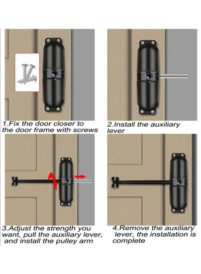Automatic Door Closer,Safety Wheel Roller Spring Door Closer Easy to ...