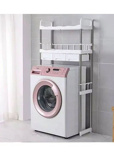 Washing Machine Rack Storage With Drawer White 69x26x144cm price in ...