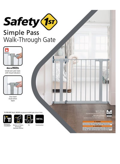 Safety 1st Baby Safety Gate Ready to Install Gate Simple Pass Walk ...