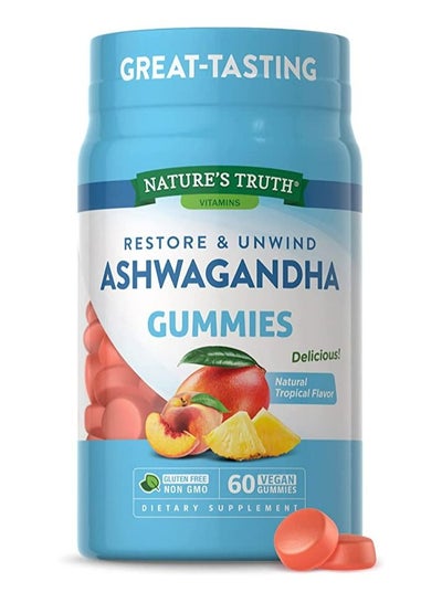 Natures Truth ashwagandha gummies vegan gluten free supplement 60 ...