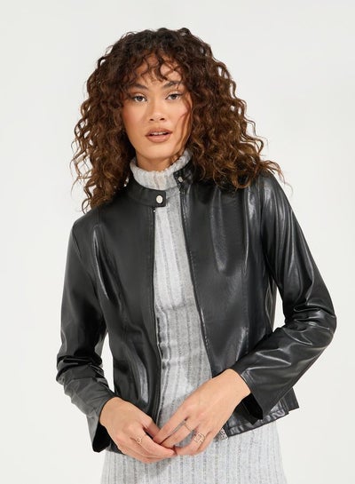 Regular Fit Short Length Biker Jacket price in Saudi Arabia | Noon ...