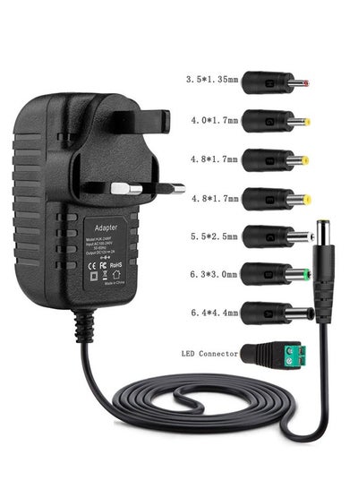 8 in 1 Universal 12V Power Adapter Connector Charging Cable with 8 ...