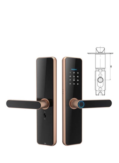Smart Door Lock 5-IN-1 Unlock Method, With TTlock/Tuya App, Fingerprint,Password, Card Interior ...