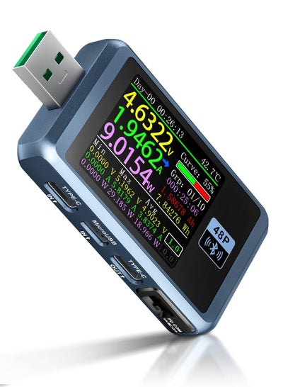 Bluetooth-Enabled USB A&C Digital Multimeter, 4-24V USB Power and ...
