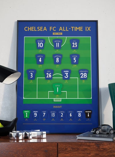 Chelsea FC All-Time IX Poster with Frame 30x40cm price in UAE | Noon ...
